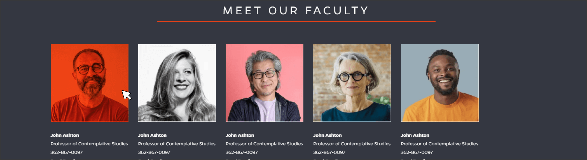 Faculty Landing Block - Marketing & Communications