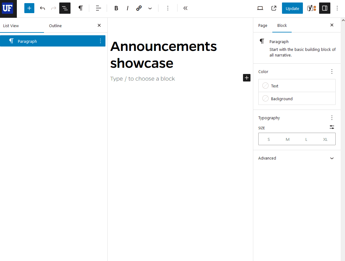 Announcements Showcase - Marketing & Communications