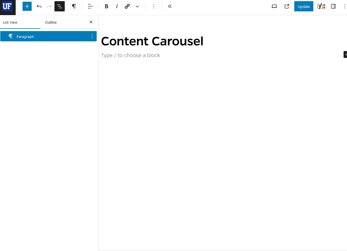 Content Carousel - Marketing & Communications