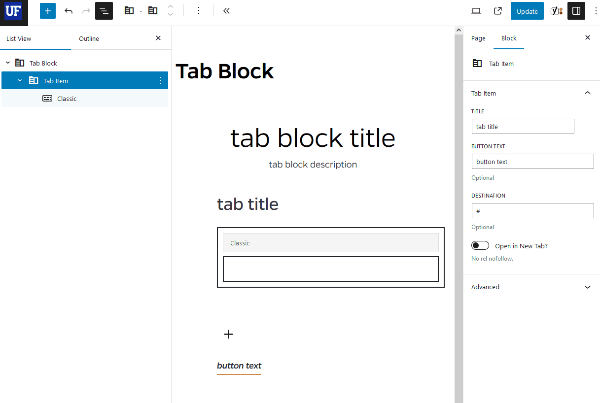 Tab Block - Marketing & Communications